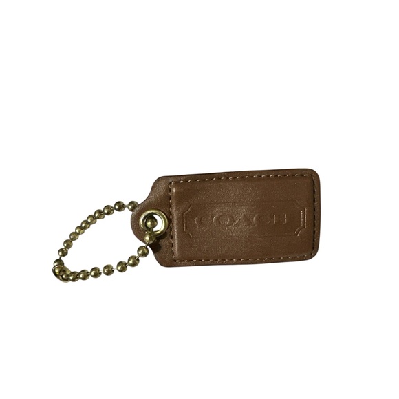 Coach | Accessories | Coach Brown Leather Large Vintage Bag Charm Nice ...